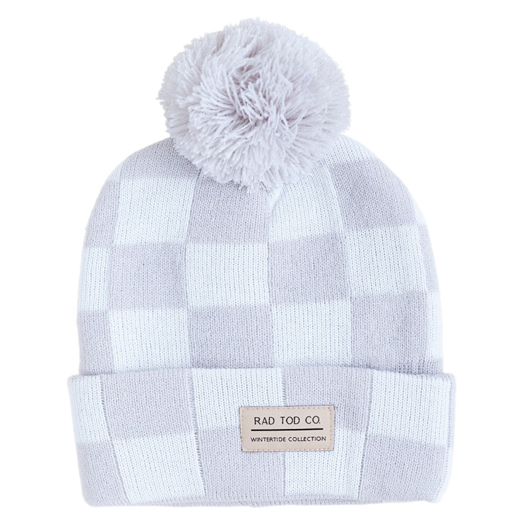 TODDLER GRAY CHECKERS BEANIE – Rad Tod
